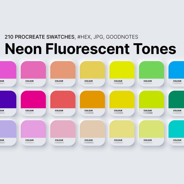 Neon Color Swatches - Etsy
