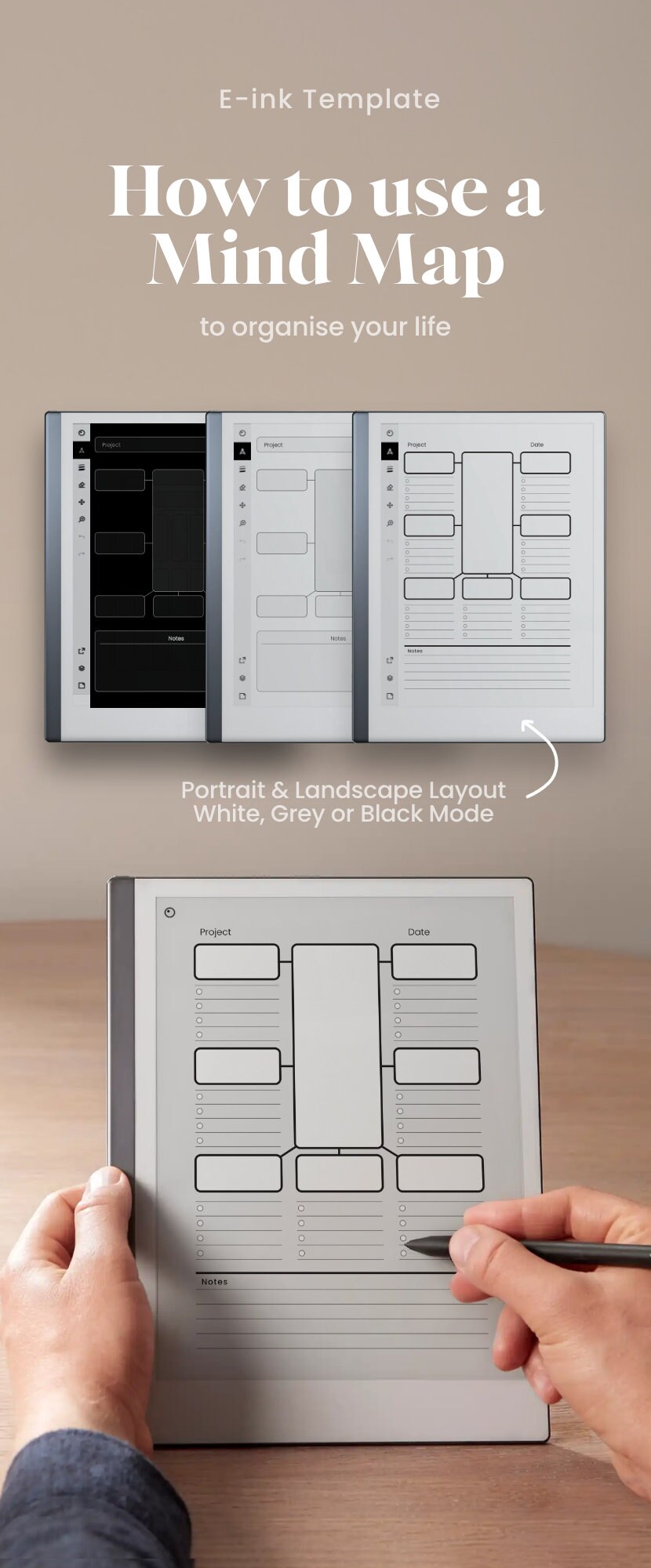 Mind Map for Remarkable 2 Template Mind Mapping Planner for Remarkable ...