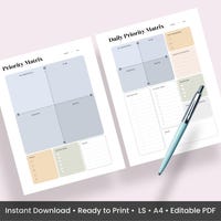 Task Priority Matrix, Eisenhower Matrix, Decision Matrix, Productivity ...