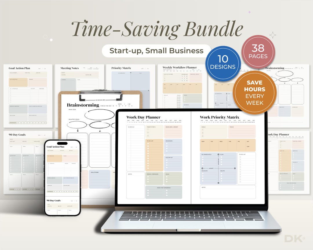 Digital Business Planner Template for Entrepreneur Small Business ...