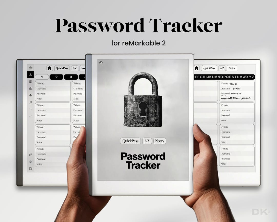 Password Tracker for Remarkable 2 Template Password Book for Remarkable ...