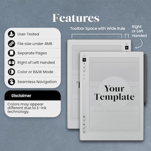 Notebook Covers for Remarkable Paper Pro Template PDF Notebook Cover ...