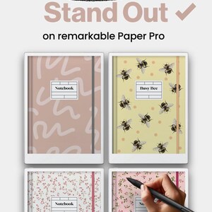 Notebook Covers for Remarkable Pro Template PDF Digital Notebook Cover ...
