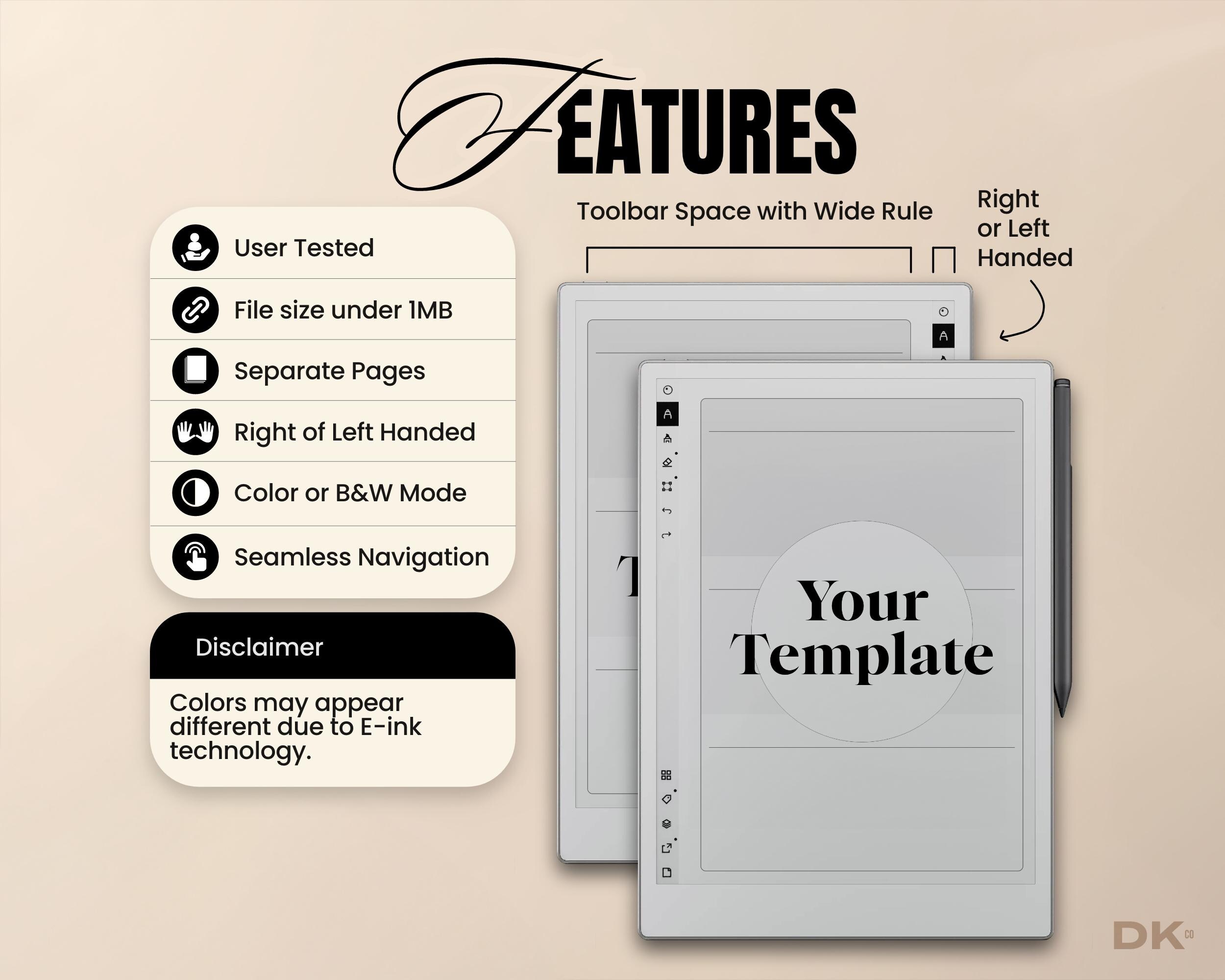 Work Day Planner for Remarkable Paper Pro Template Work Day Schedule ...