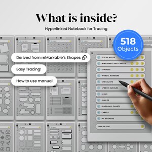 Custom Stickers for Remarkable Pro Template Traceable Shapes Visuals ...