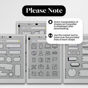 Custom Stickers for Remarkable Pro Template Traceable Shapes Visuals ...
