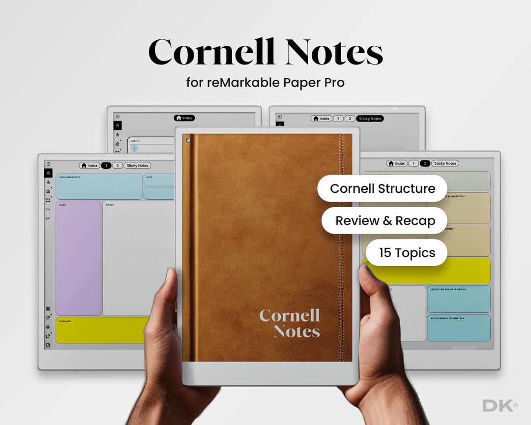 Cornell Notes for Remarkable Paper Pro Template PDF Study Planner ...