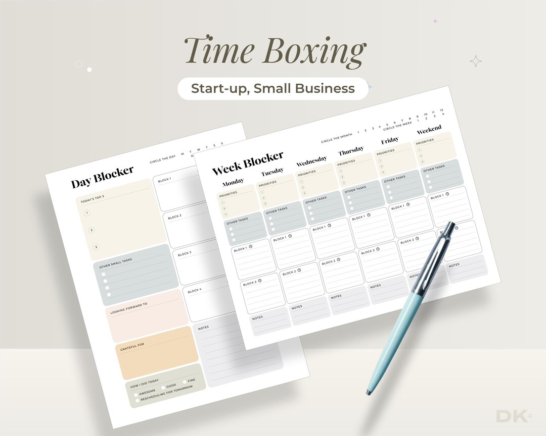 Time Block Planner Printable Daily Time Blocking Schedule Template ...