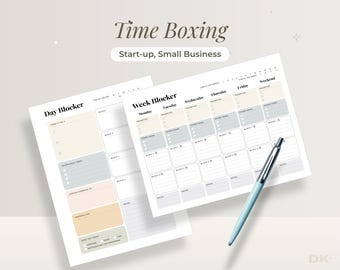 Weekly Time Block Template - Etsy