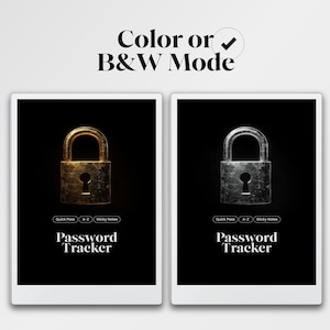 Password Tracker for Remarkable Paper Pro Template Password Notebook ...