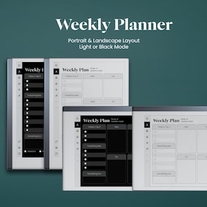 Weekly Planner for Remarkable 2 Template Weekly Calendar to Do List ...