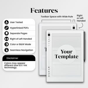 Productivity Bundle for Remarkable Paper Pro Template Set of Planner ...