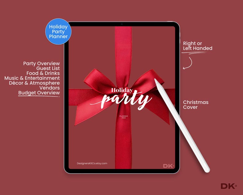 Christmas Party Planner Goodnotes Games Event Digital Holiday Organizer ...