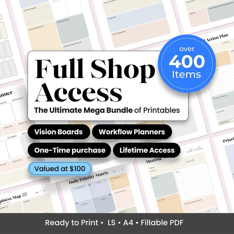 Printable Full Shop - Etsy