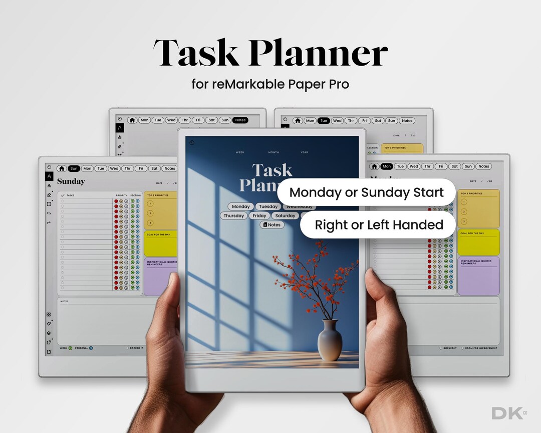 Planner PDF for Remarkable Paper Pro Template Daily Schedule Bullet ...