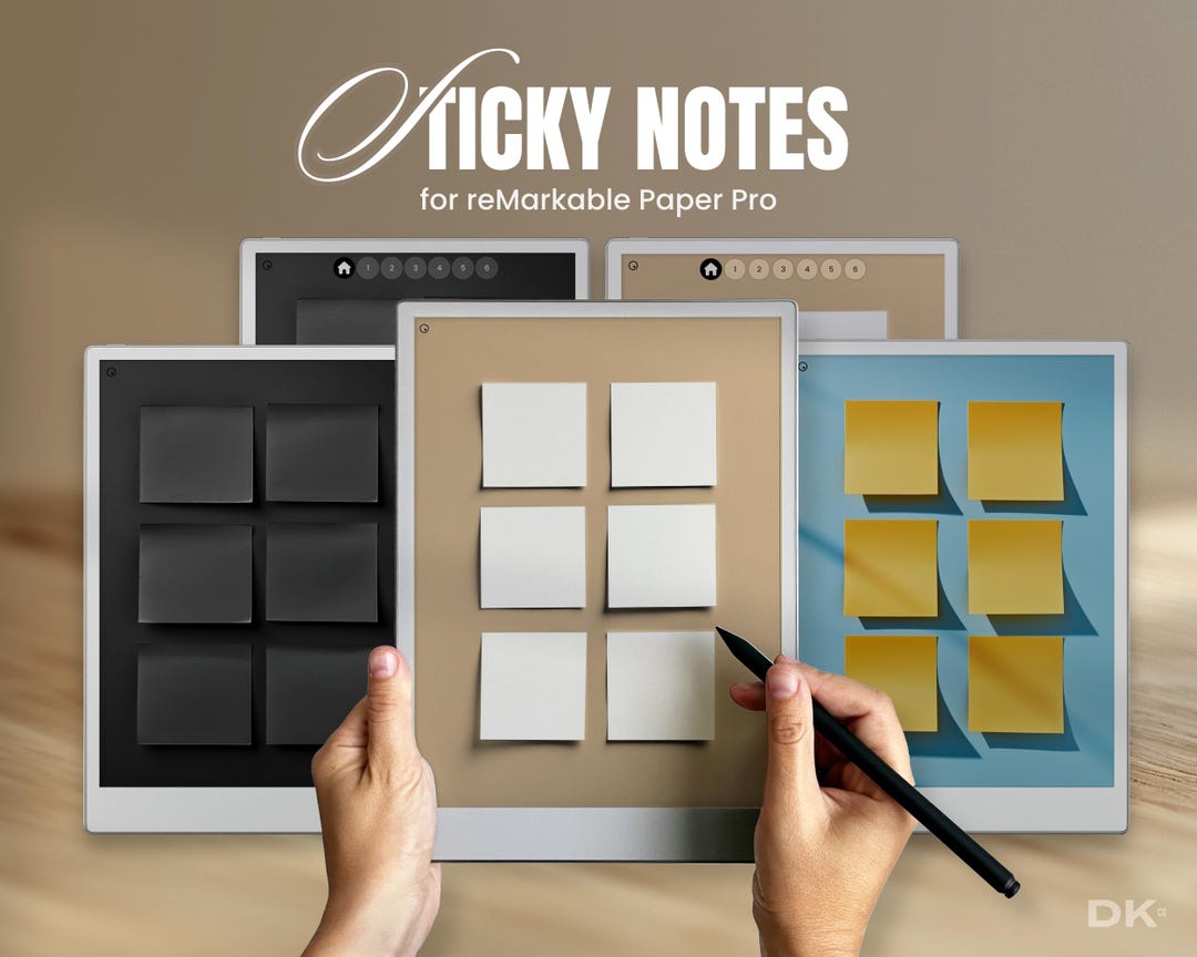 Sticky Notes for Remarkable Pro Template Post It Sticker Note Eink List ...