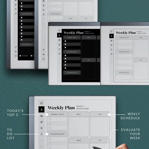 Weekly Planner for Remarkable 2 Template Weekly Calendar to Do List ...