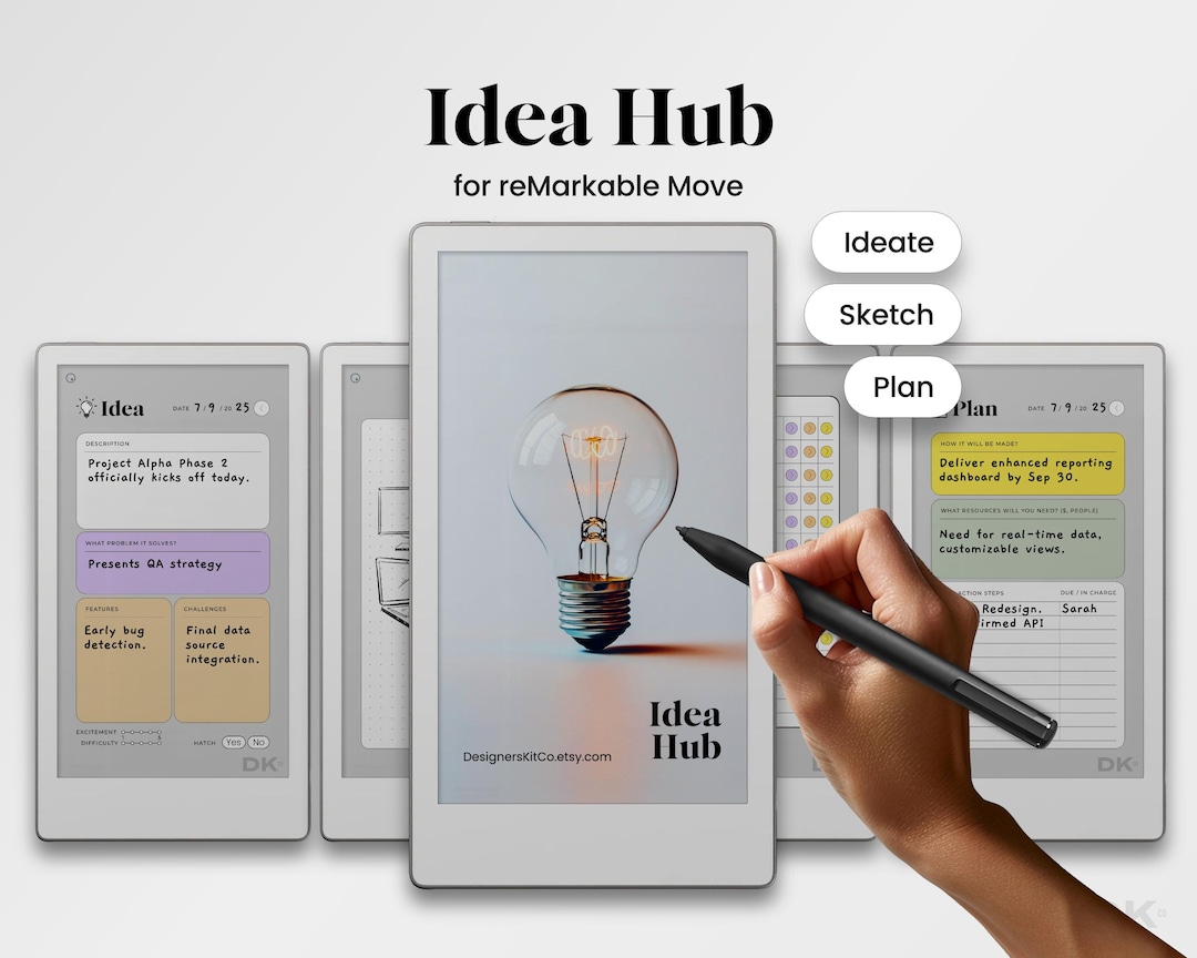 Idea Brainstorm Notebook for Remarkable Move Template Idea Planner for ...