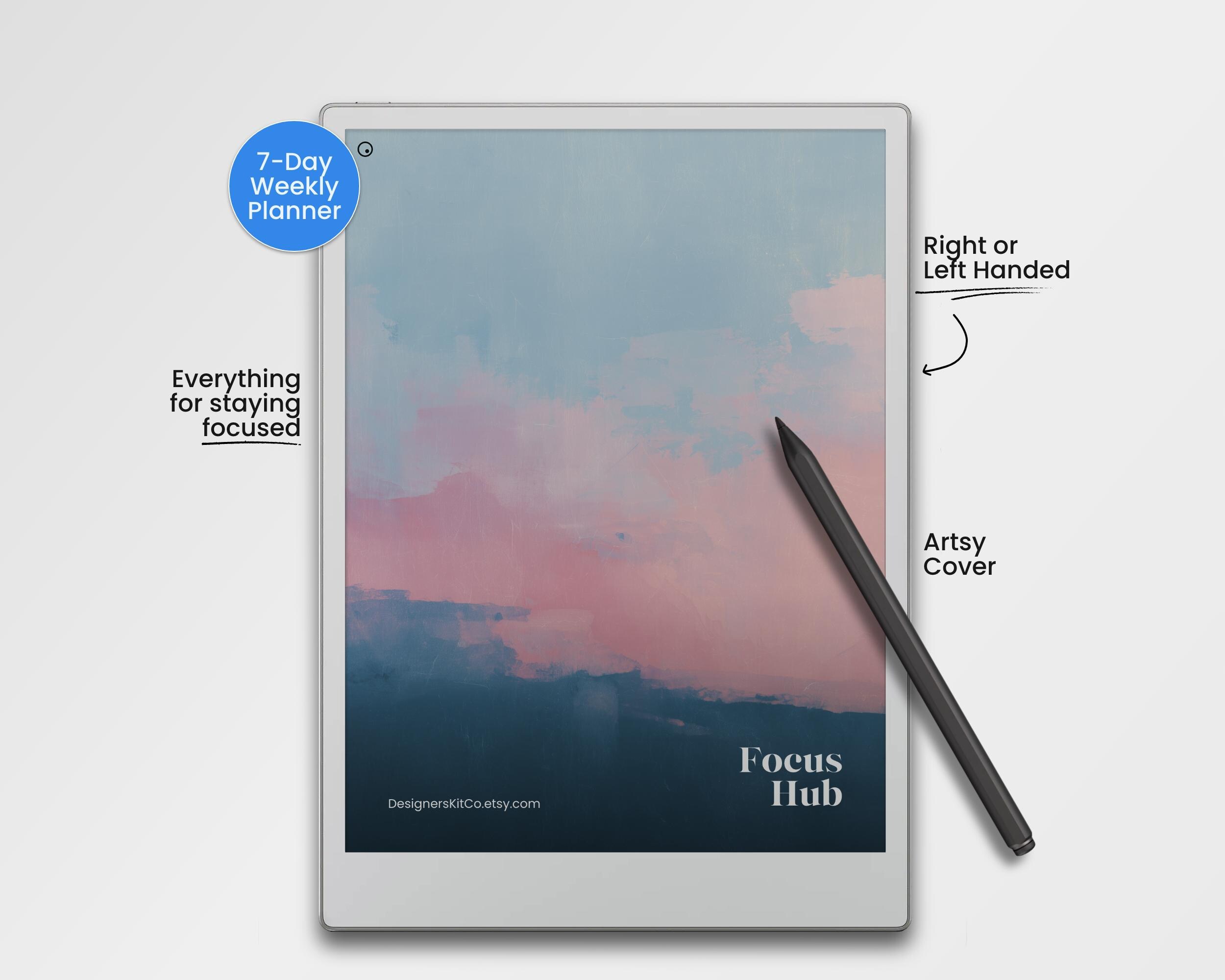 Focus Hub for Remarkable Paper Pro Template Goal Setting Planner Fits ...