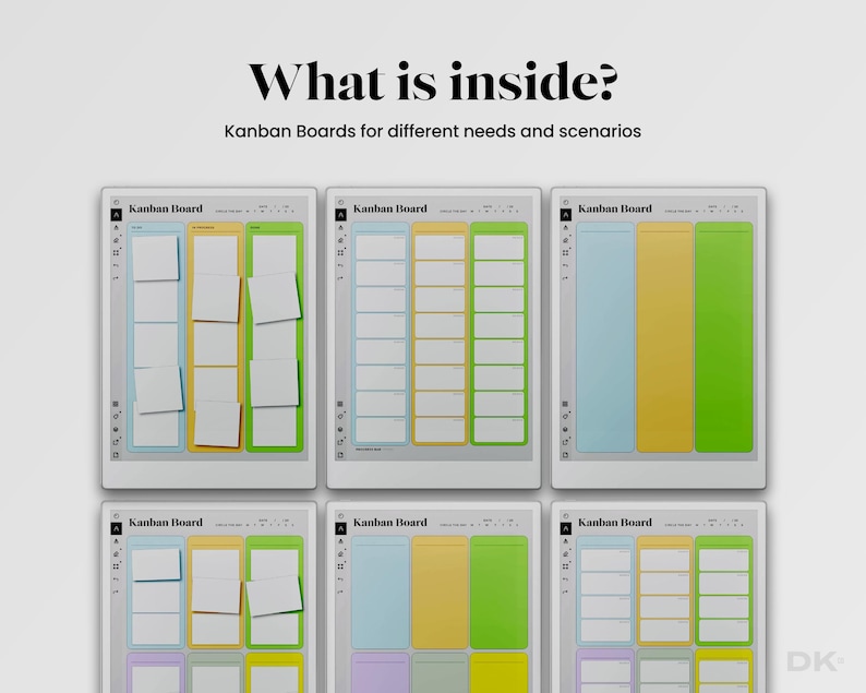Kanban Board for Remarkable Paper Pro Template Kanban Board Digital ...