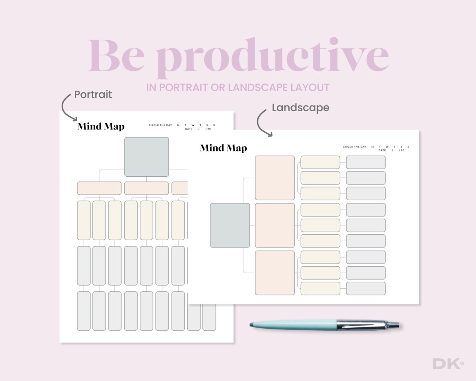 Mind Map Printable Template Mind Mapping Planner Brainstorm Visual ...
