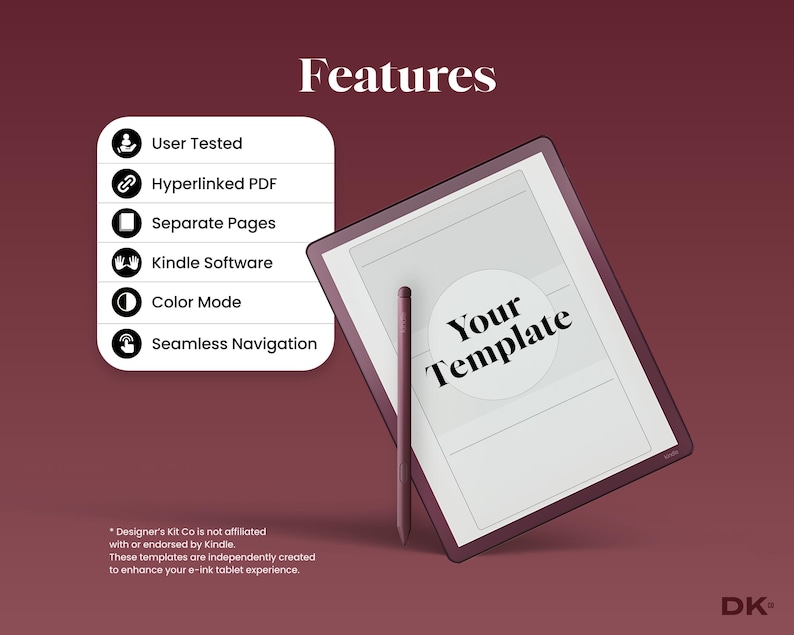 Bloco de notas digital para Kindle Scribe Colorsoft, com hiperlinks em ...