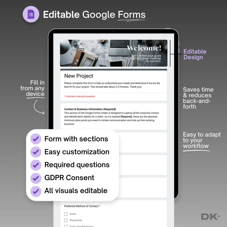 Project Management 2026 Intake Form for Google Forms Client ...