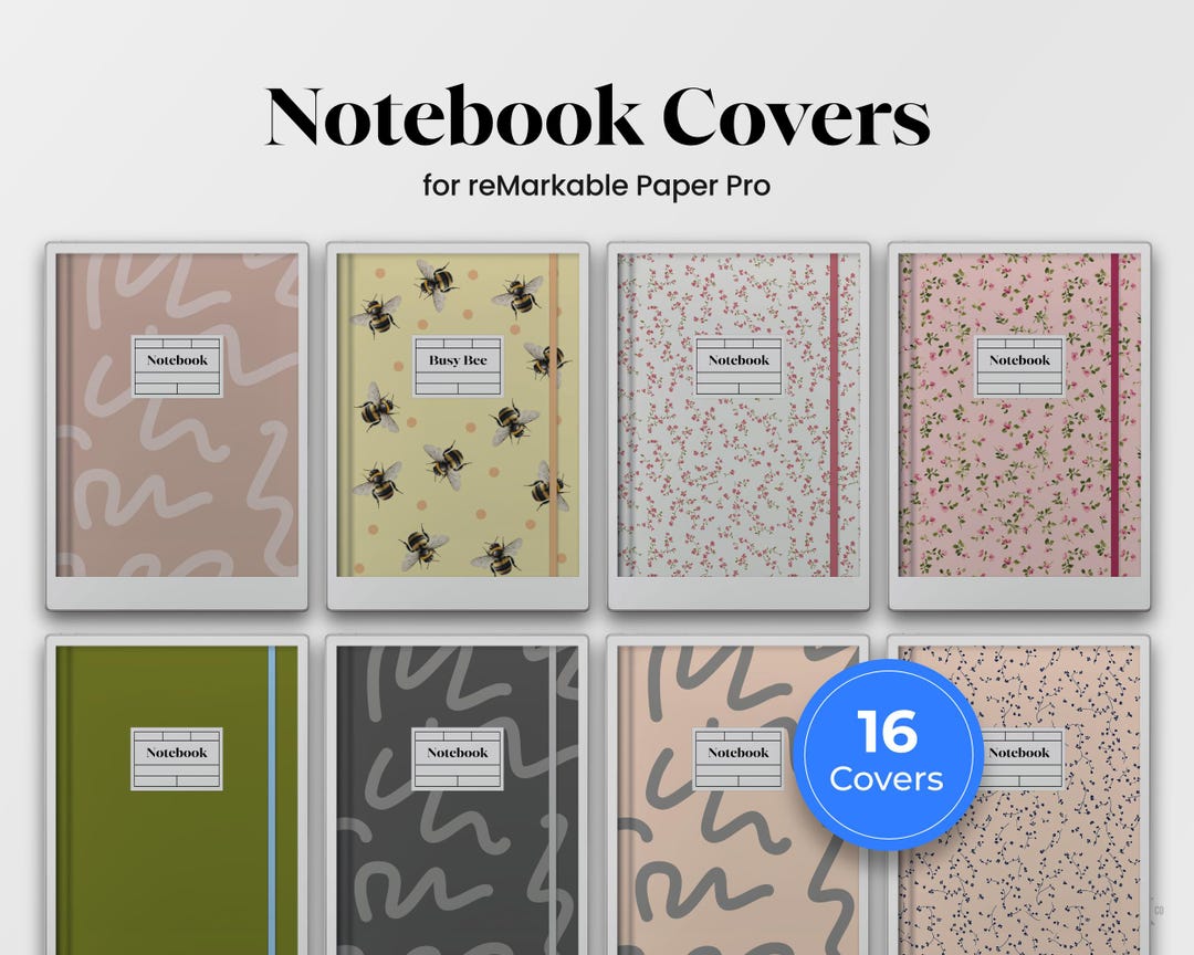 Notebook Covers for Remarkable Pro Template PDF Digital Notebook Cover ...