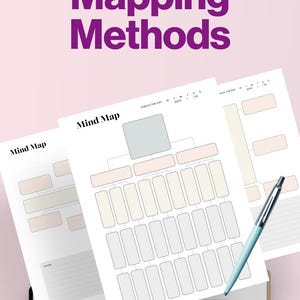 Mind Map Printable Template Mind Mapping Planner Brainstorm Visual ...