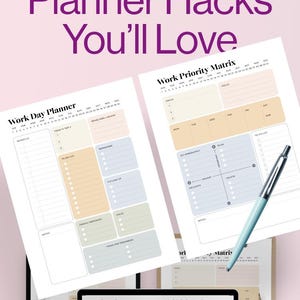 Editable Work Planner Printable Work Day Schedule Template Daily ...