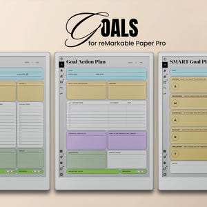 Goal Planner for Remarkable Paper Pro Template SMART Goal for ...