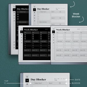 Timeblocking for Remarkable 2 Planner Timeblock Hourly Schedule Time ...