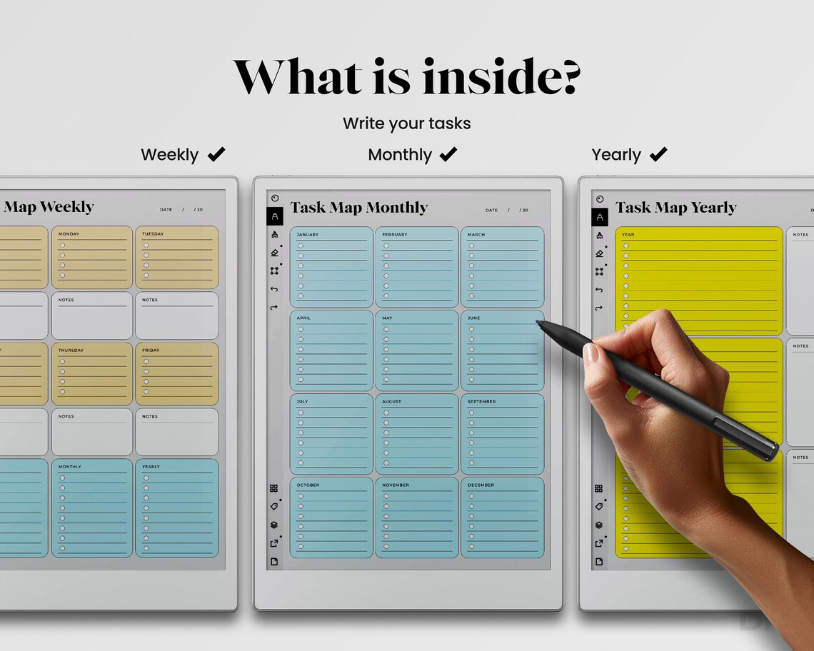 Task Map for Remarkable Paper Pro Template to Do List Simple Planner ...