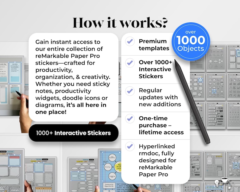 Stickers Bundle for Remarkable Paper Pro Template Stickers for ...