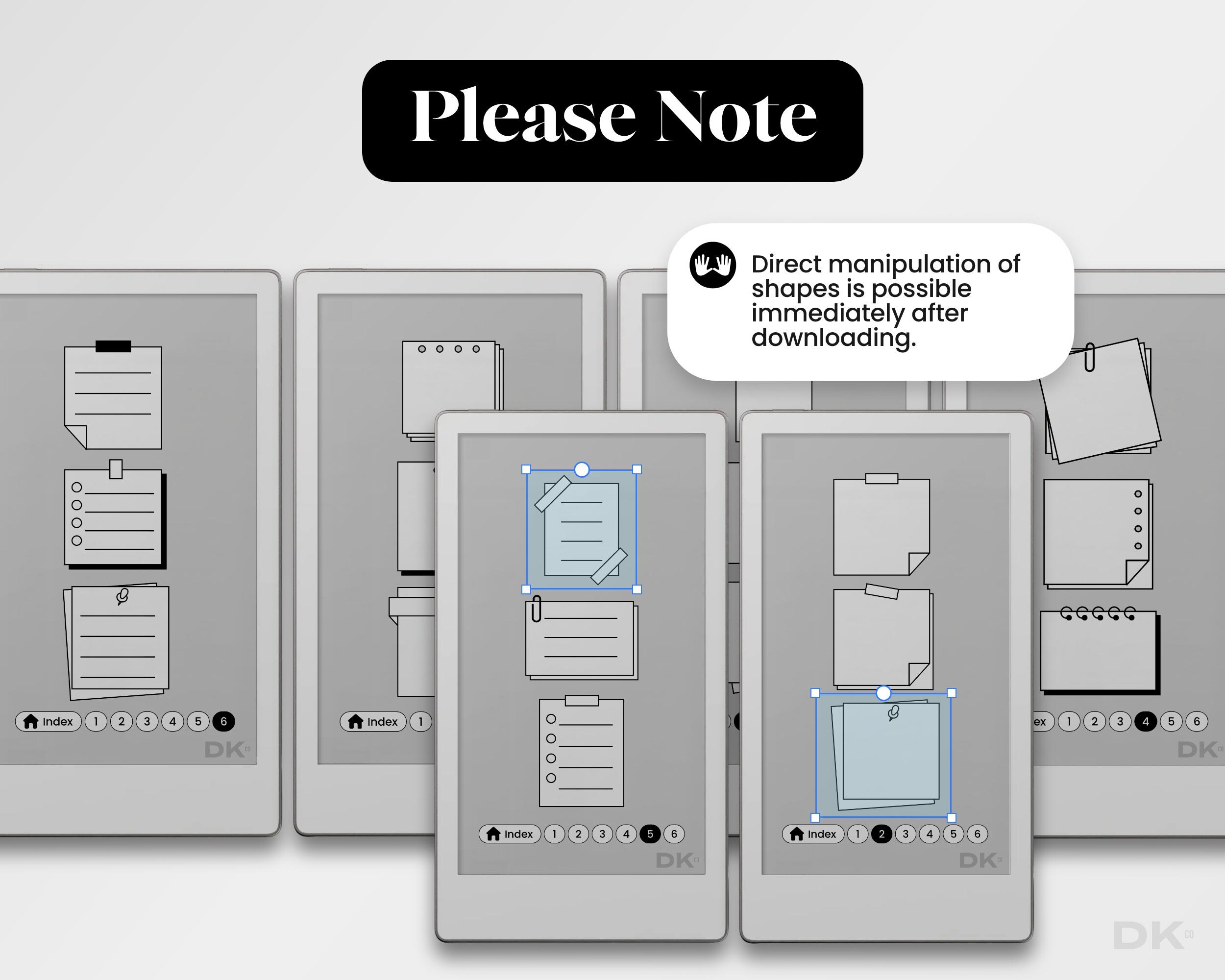 Stickers for Remarkable Move Template Sticky Note Shapes for Remarkable ...