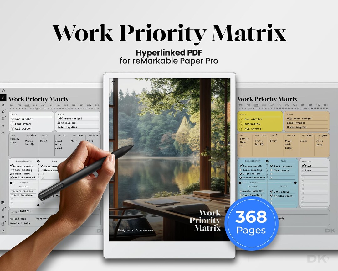 Task Manager for Remarkable Pro Template to Do List Notes Work Priority ...
