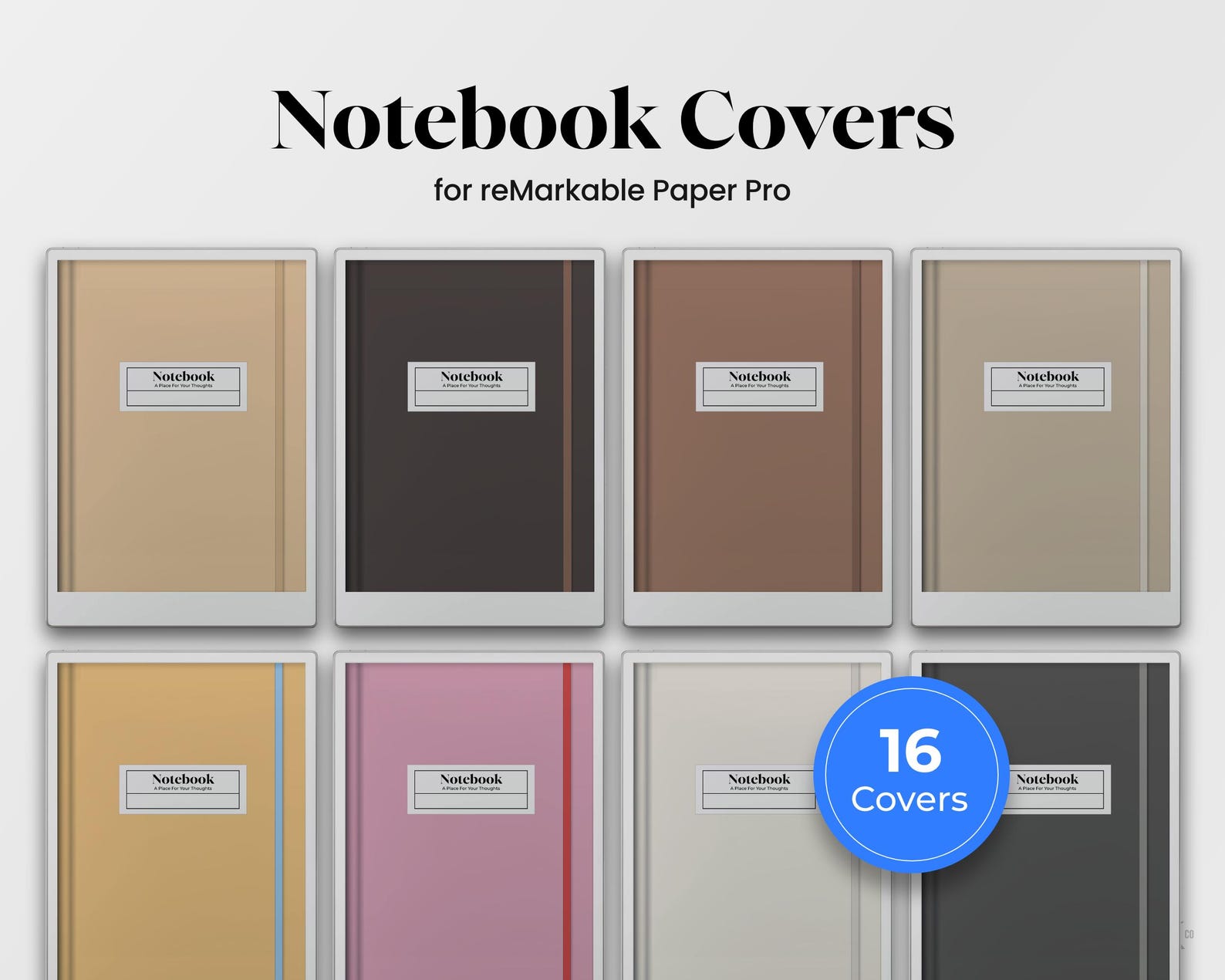 Notebook Cover Bundle for Remarkable Paper Pro PDF Notebook Cover for ...