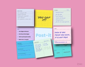 Printable Sticky Notes Minimalist Design 3x3 Inch Sticky - Etsy