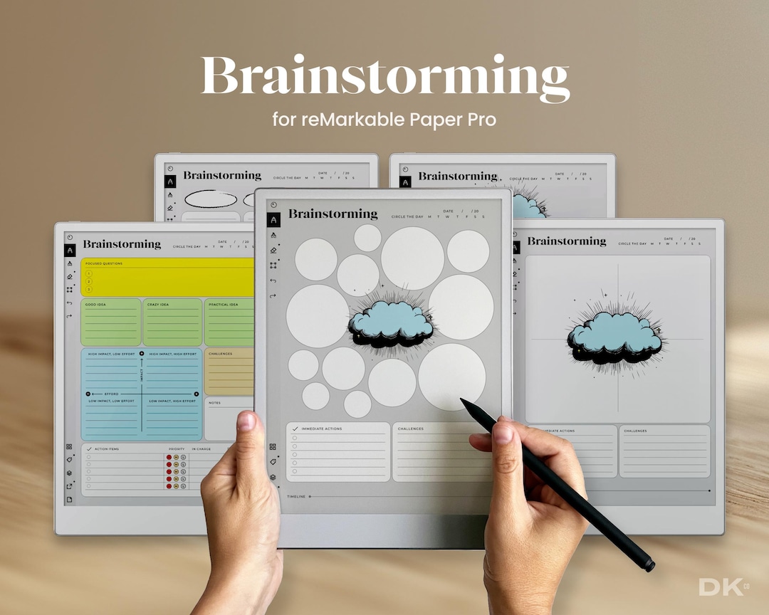 Brainstorming for Remarkable Paper Pro Template Brainstorm Planner for ...