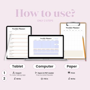 Horizontal Planner Printable 2024 Weekly Downloadable Planner Week on ...