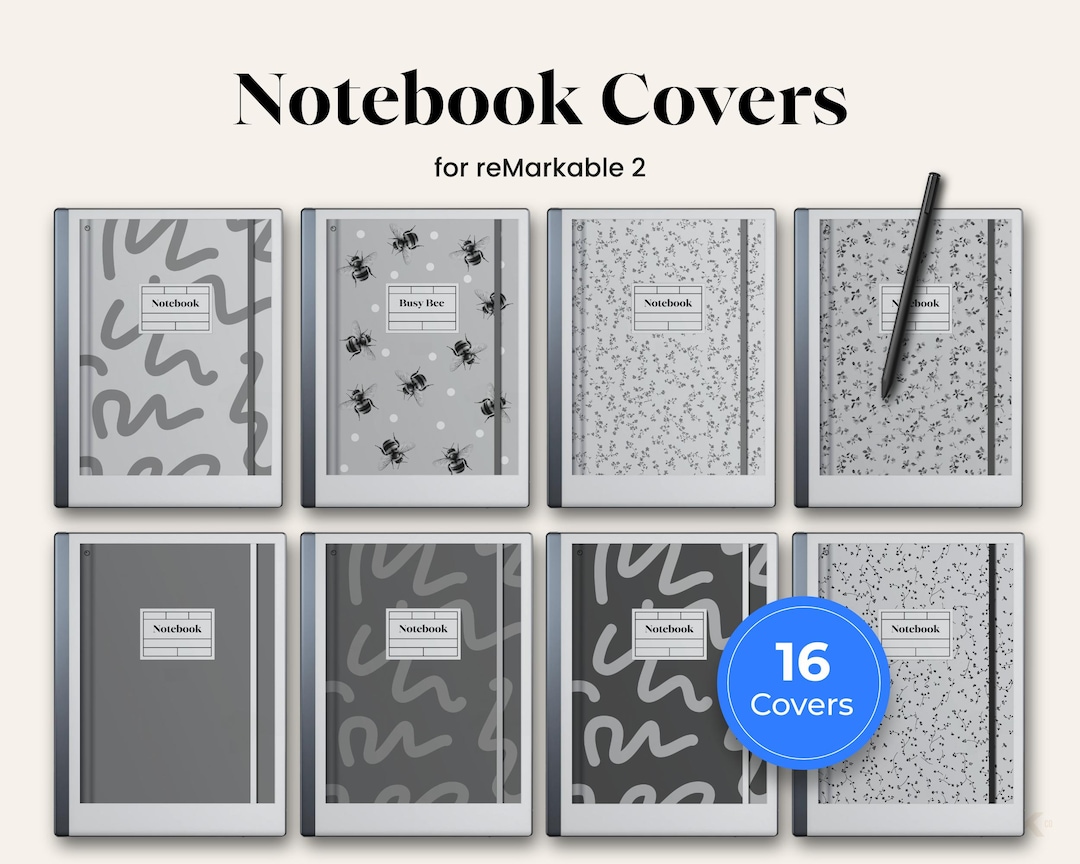 Notebook Cover Bundle for Remarkable 2 PDF Notebook Cover for ...