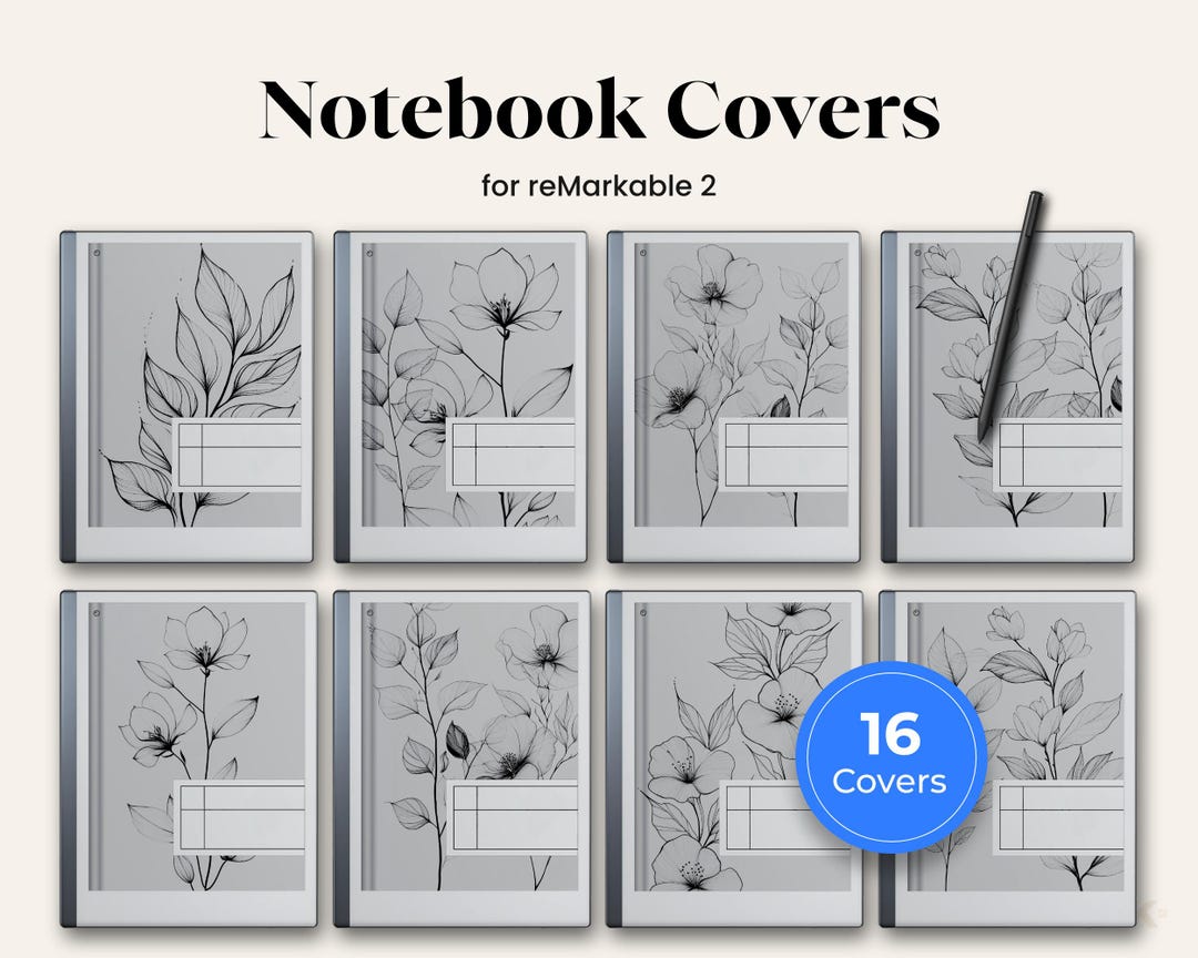 Notebook Cover Bundle for Remarkable 2 PDF Notebook Cover for ...