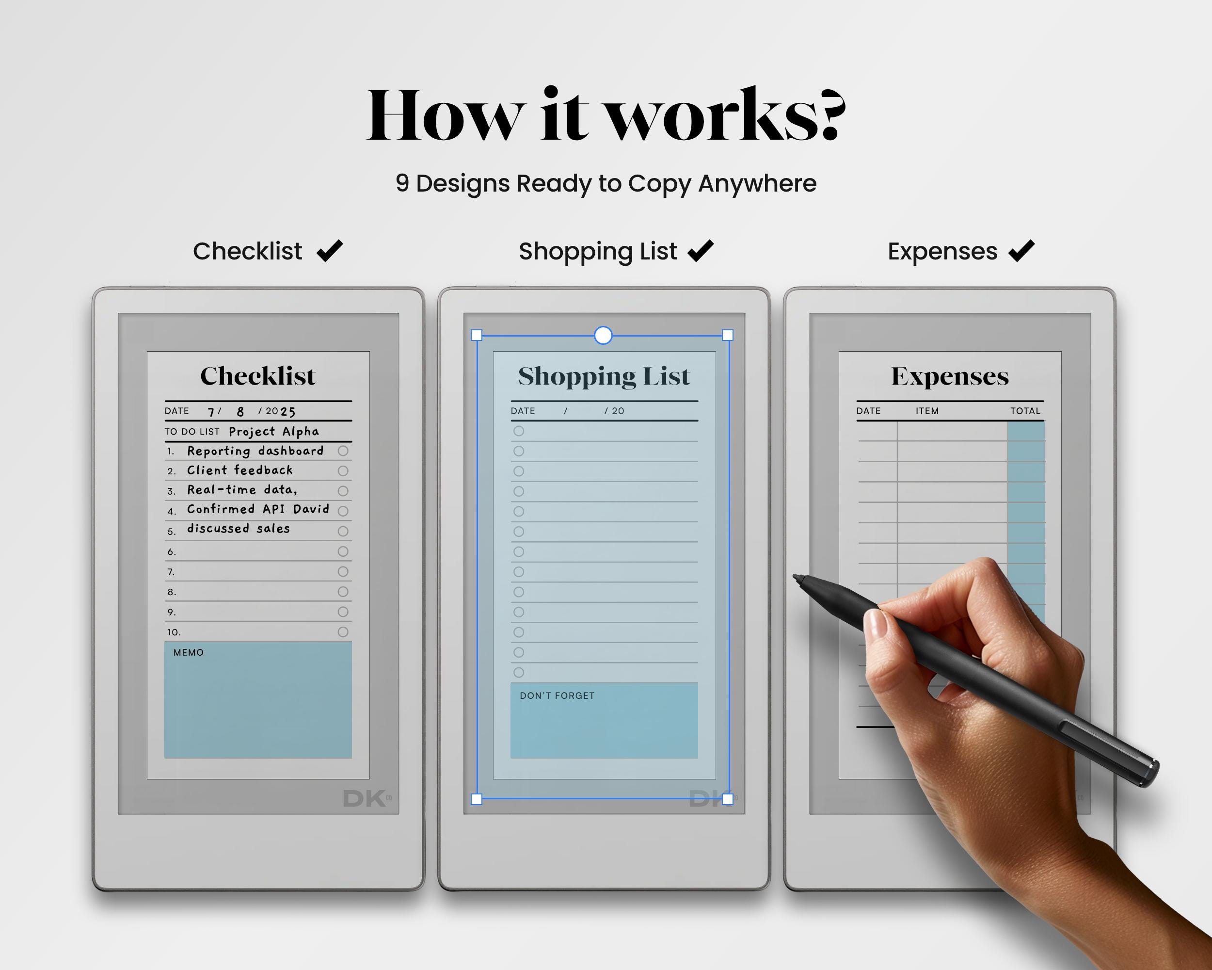 Sticky Notes for Remarkable Move Template Project Task Planner Notebook ...