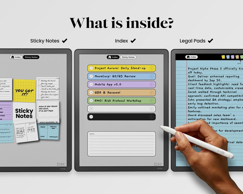 Legal Pad for Kindle Scribe Colorsoft Digital Notes Template ...