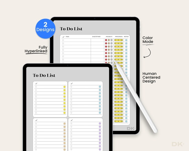 To Do List Template for Goodnotes Minimalist Planner Daily Task Tracker ...