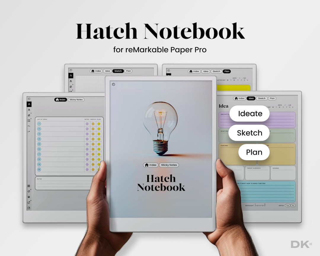 Idea Brainstorm Notebook for Remarkable Paper Pro Template Idea Planner ...