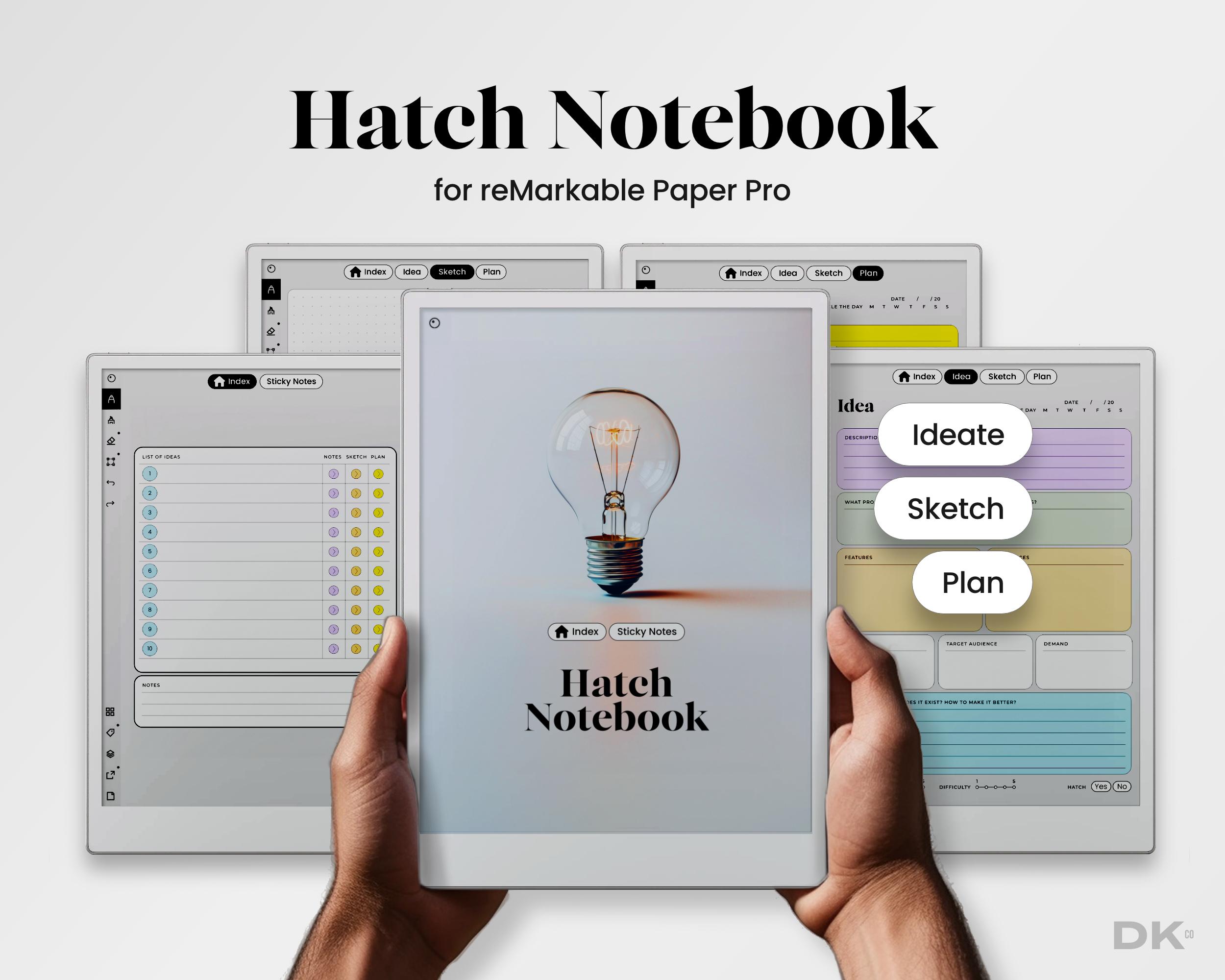 Idea Brainstorm Notebook for Remarkable Paper Pro Template Idea Planner ...