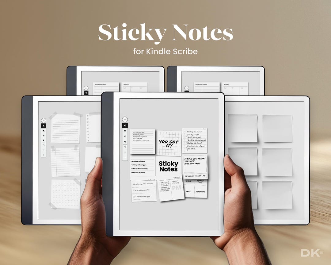 Digital Sticky Notes for Kindle Scribe Reusable Note-taking Work ...
