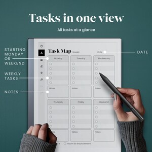 Task Map for Remarkable 2 Template to Do List Simple Planner Fits ...