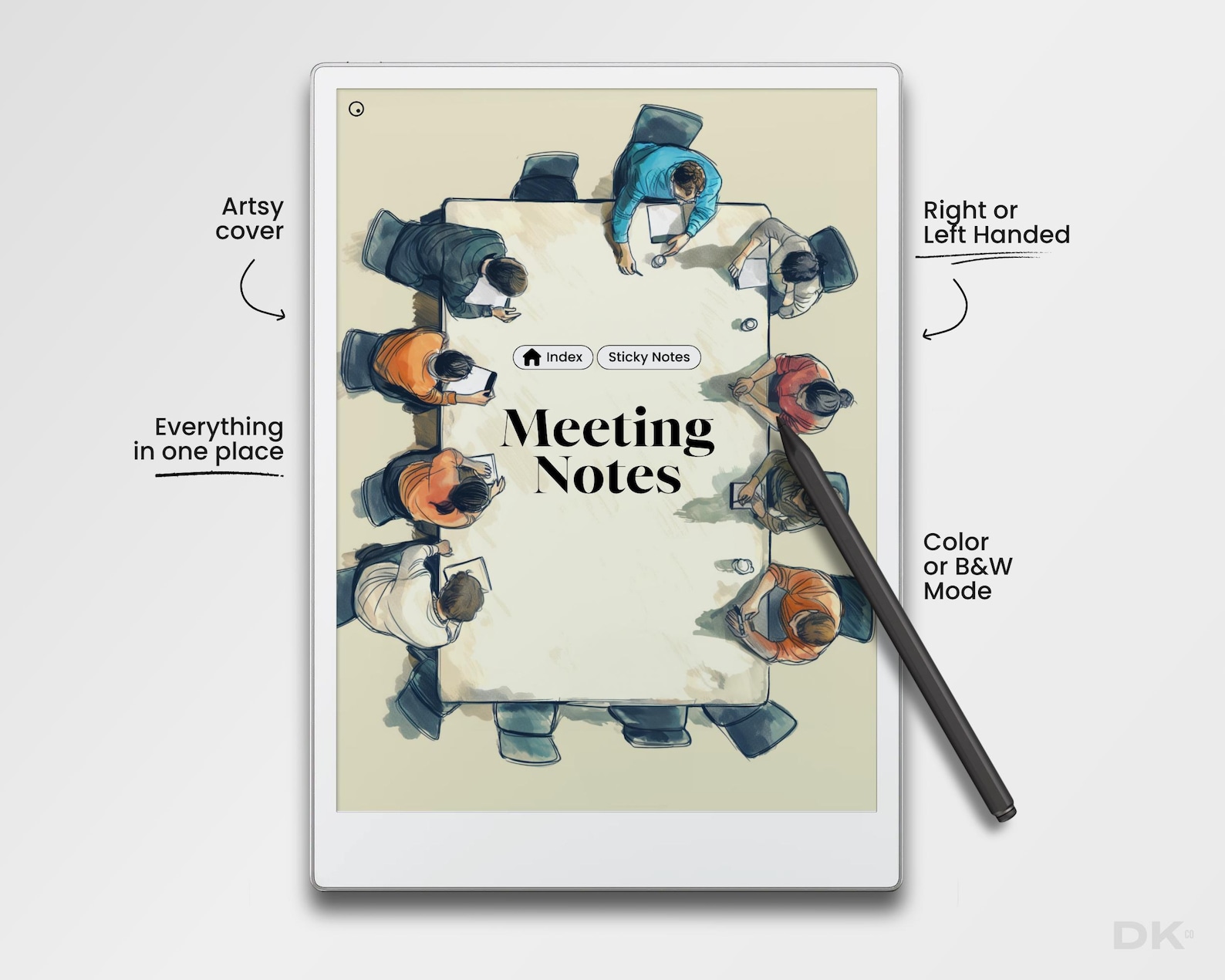 Meeting Notes for Remarkable Paper Pro Template Meeting Minutes Planner ...